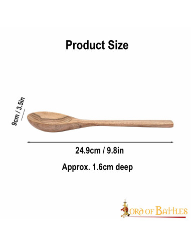 Medieval wooden spoon (24.9 cm.) ⚔️ Medieval Shop
