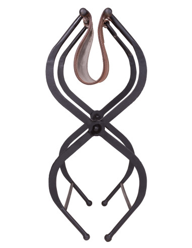 Roman and medieval folding stool in wrought iron ⚔️ Medieval Shop