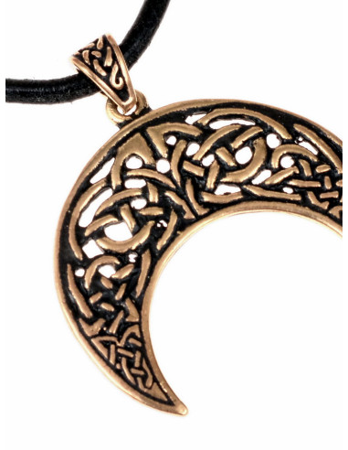 Celtic crescent Lunitsa pendant, in bronze ⚔️ Medieval Shop