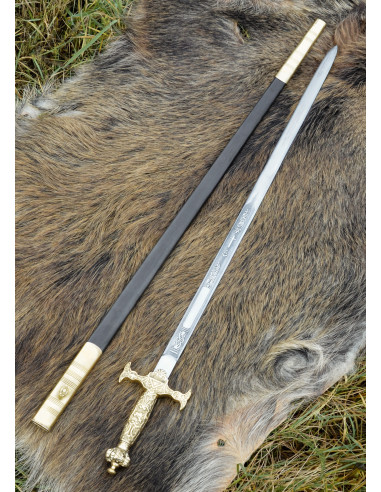 Freemason ceremonial sword with scabbard (88 cm.) ⚔️ Medieval Shop