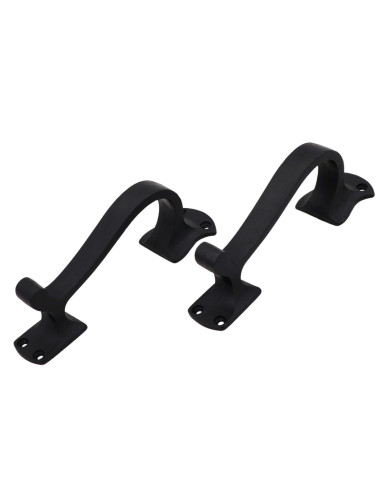Set 2 medieval door handles in wrought iron (16.5x4.5 cm.) ⚔️ Medieval Shop