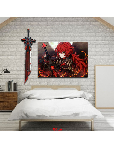 Diluc Genshin Impact Banner + Sword Pack ⚔️ Medieval Shop