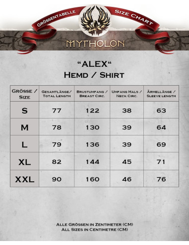 Medieval cream shirt with ties model Alex ⚔️ Medieval Shop