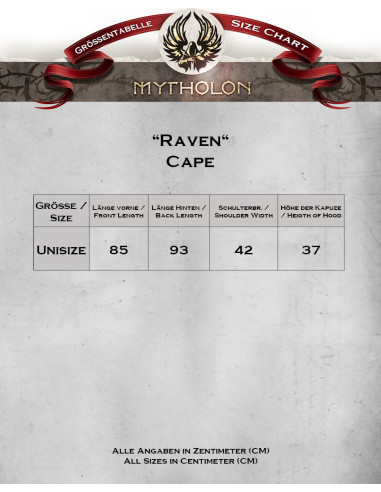 Renaissance woolen cape, Raven model, gray color ⚔️ Medieval Shop