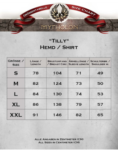 Medieval shirt in cream cotton Tilly model ⚔️ Medieval Shop