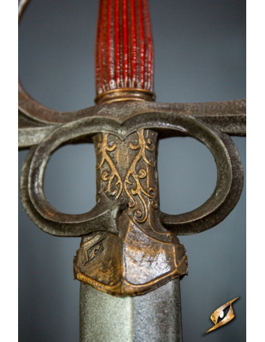 Rillet latex rapier sword red hilt (LARP) ⚔️ Medieval Shop
