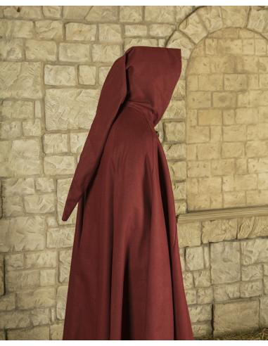 Medieval cotton cloak Gora model, burgundy color ⚔️ Medieval Shop