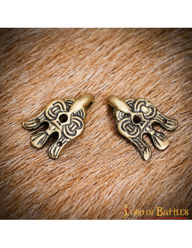 Set 2 Viking hooks with Odin's raven ⚔️ Medieval Shop