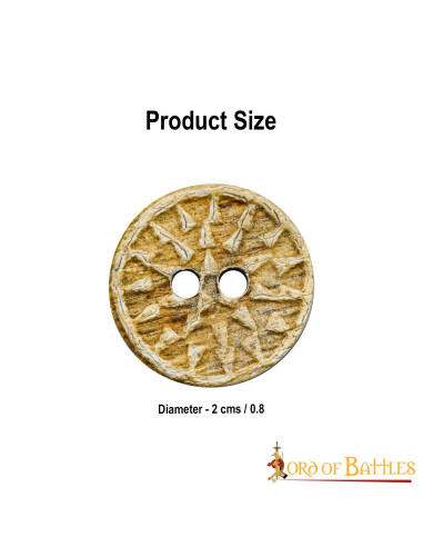 Set 5 medieval buttons decorated in horn horn ⚔️ Medieval Shop