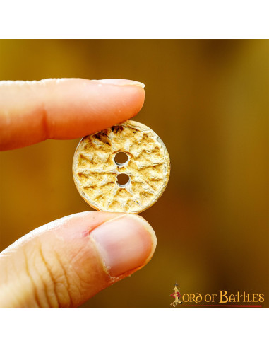 Set 5 medieval buttons decorated in horn horn ⚔️ Medieval Shop
