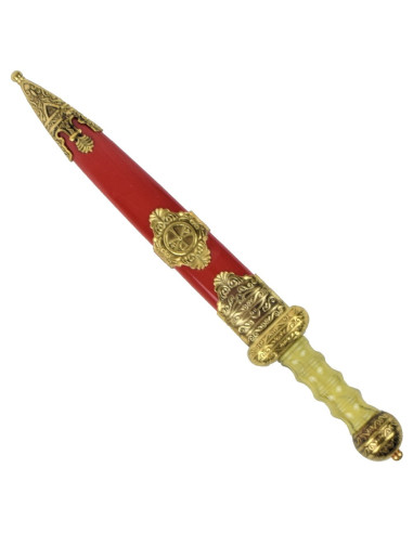 Decorative Roman dagger with gold and red sheath ⚔️ Medieval Shop