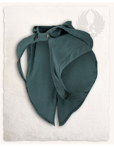 Galatea Medieval Hooded Shoulder Cover - Olive Green ⚔️ Medieval Shop