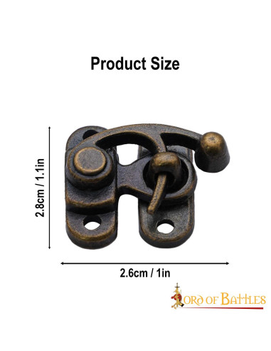 Set of 3 small brass hasps ⚔️ Medieval Shop