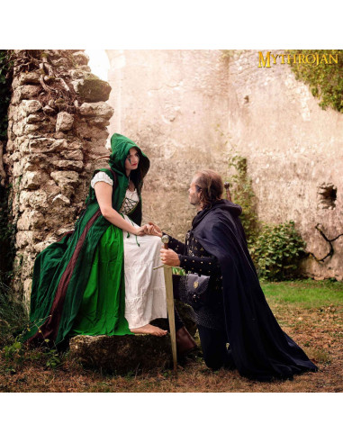 Medieval Knight Adventurer children's cape, black canvas ⚔️ Medieval Shop