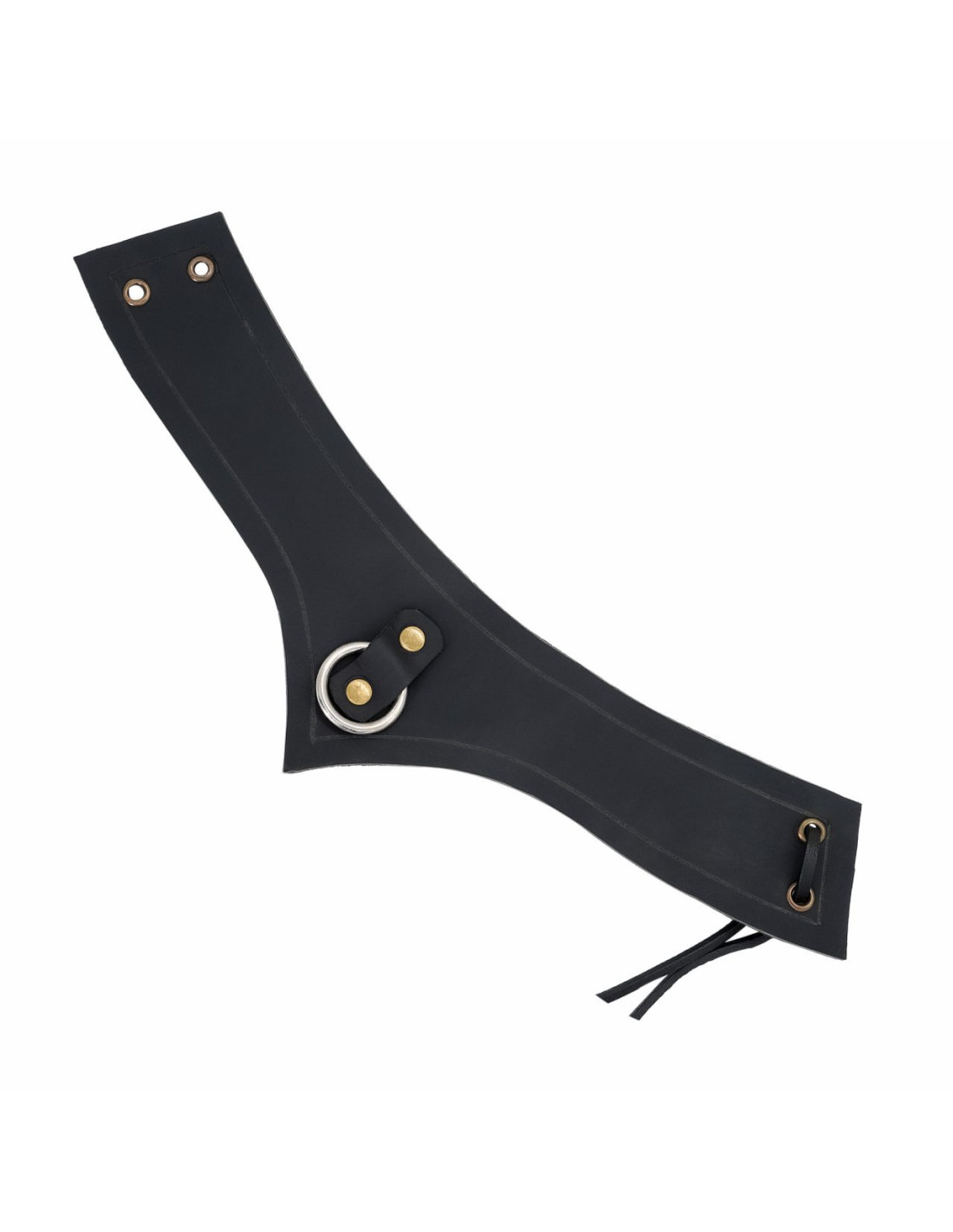 Medieval leather collar with ring ⚔️ Medieval Shop