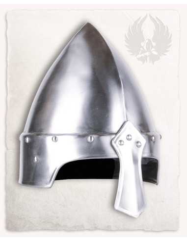Norman helmet with nose Eindal model, polished steel ⚔️ Medieval Shop