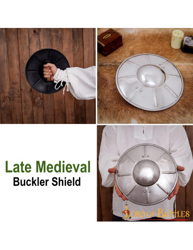 Functional medieval steel buckler (30.4 cm.) ⚔️ Medieval Shop