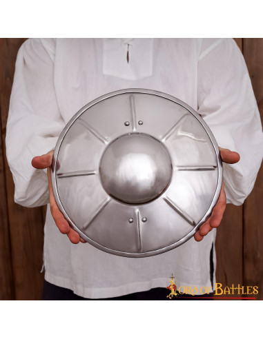 Functional medieval steel buckler (30.4 cm.) ⚔️ Medieval Shop