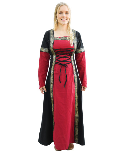 Medieval Dress Leonor in Red-Black ⚔️ Medieval Shop