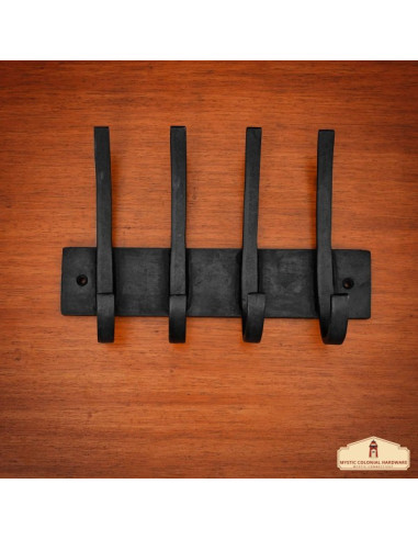 Rustic wrought iron wall coat rack ⚔️ Medieval Shop