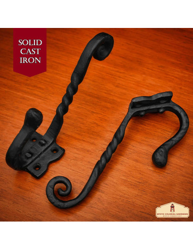 Set of 2 Gothic style wall hooks (cast iron) ⚔️ Medieval Shop