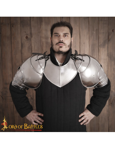 Polished Finish Fantasy Shoulder Pads (20 Gauge) ⚔️ Medieval Shop