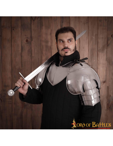 Polished Finish Fantasy Shoulder Pads (20 Gauge) ⚔️ Medieval Shop