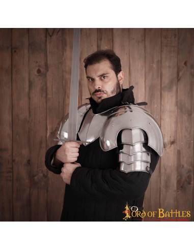 Polished Finish Fantasy Shoulder Pads (20 Gauge) ⚔️ Medieval Shop