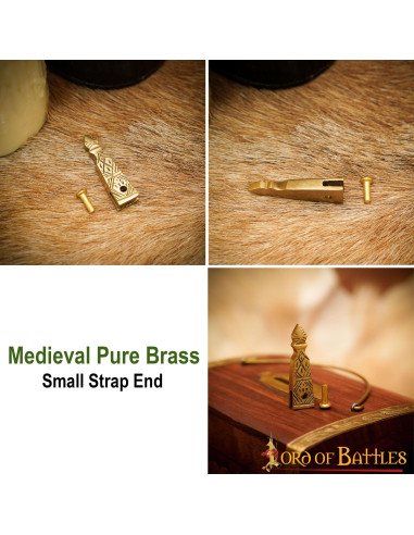 Brass tip for medieval belt (4.1 cm.) ⚔️ Medieval Shop