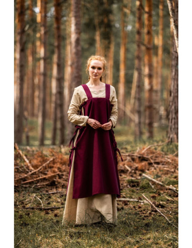 Medieval tunic for women Hildegard, red ⚔️ Medieval Shop