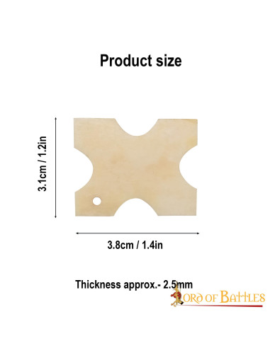 Decorative bone tablet (3.8 x 3.1 cm) ⚔️ Medieval Shop