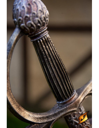 Rapiera Rillet LARP Sword, Vanguard Epic Armory (Black) ⚔️ Medieval Shop