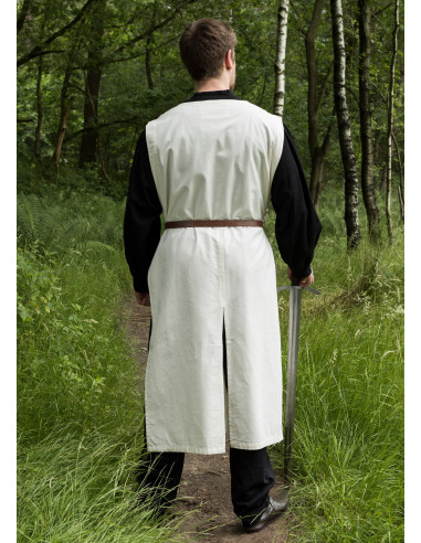 Templar tabard for Teutonic knights, natural-black ⚔️ Medieval Shop