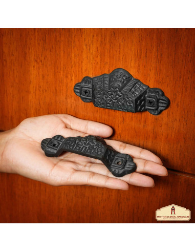 Set of 4 medieval drawer handles (10.3x5 cm.) ⚔️ Medieval Shop