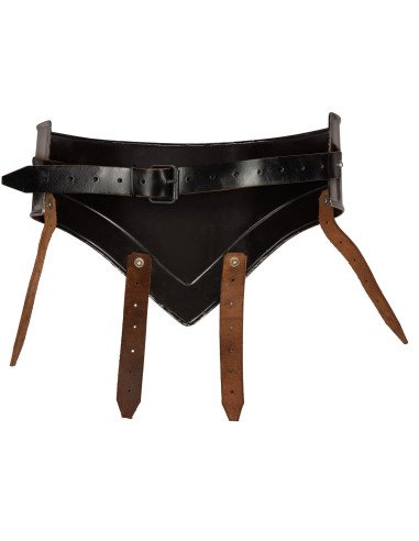 Medieval belt with Katharina model straps, polished finish ⚔️ Medieval Shop