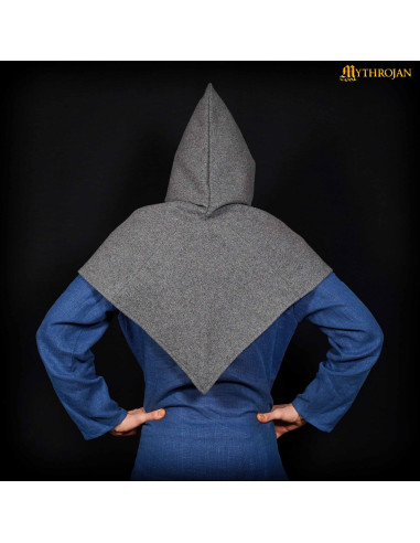 Viking Gugel wool model Skjoldehamn, gray color ⚔️ Medieval Shop