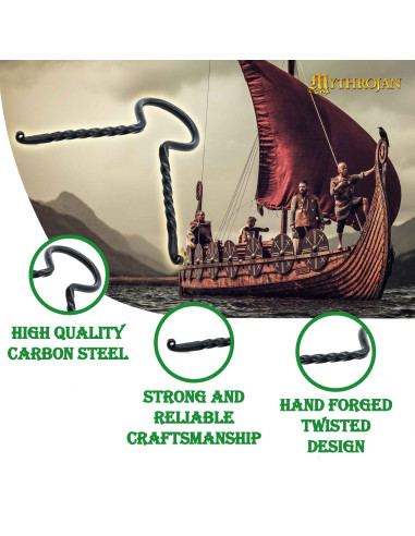 Viking wrought iron braided horn stand ⚔️ Medieval Shop