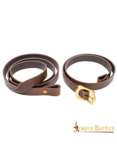 Brown leather belt to hang Roman sword Gladius ⚔️ Medieval Shop