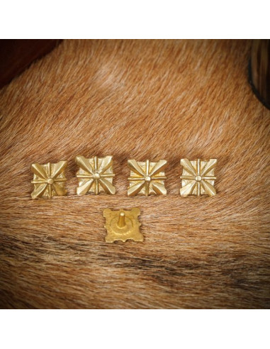 Set of 5 medieval mounts in solid brass ⚔️ Medieval Shop