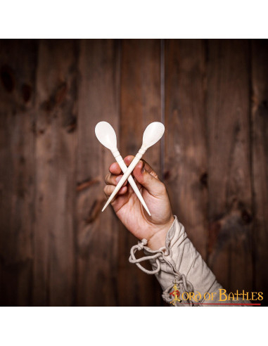 Set of 2 Roman bone spoons (15.74 cm.) ⚔️ Medieval Shop