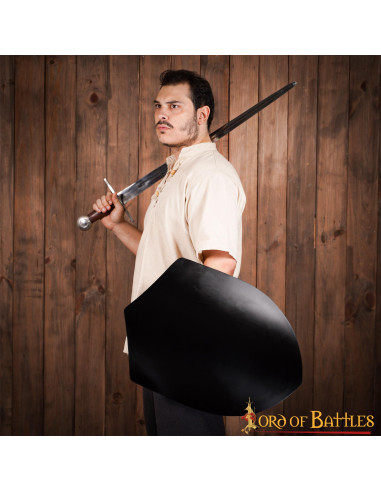 Smooth black medieval shield, to personalize ⚔️ Medieval Shop