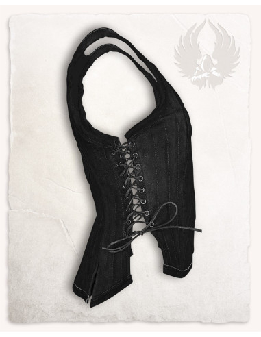 Medieval leather bodice model Lucy, black ⚔️ Tienda-Medieval - ⚔️ ...