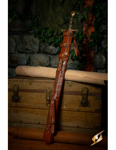 Adjustable sheath for swords in brown (75-96 cm.) ⚔️ Medieval Shop