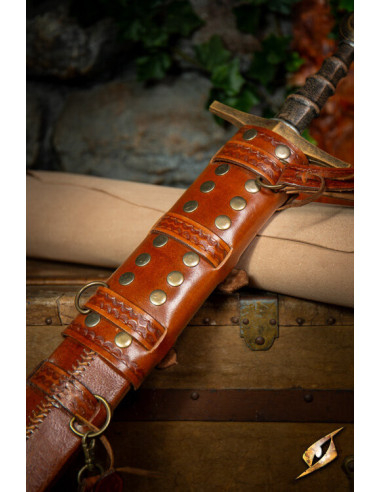 Adjustable sheath for swords in brown (75-96 cm.) ⚔️ Medieval Shop
