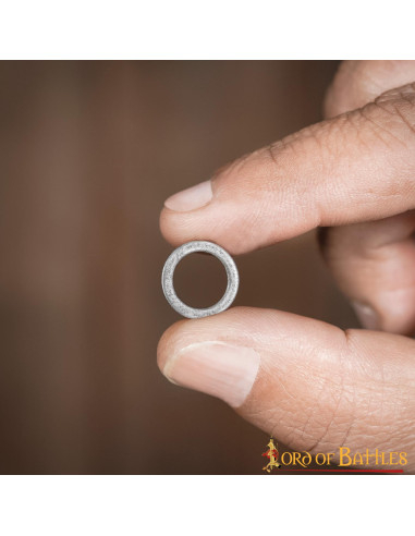 Polished Steel Solid Flat Rings, 9mm ⚔️ Medieval Shop