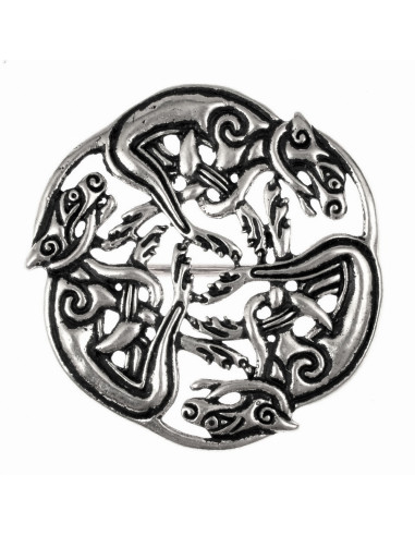 Celtic brooch with the dogs of Arawn ⚔️ Medieval Shop