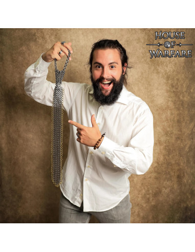 Chainmail tie with brass and steel rings ⚔️ Medieval Shop
