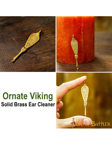 Viking ear cleaner in brass ⚔️ Medieval Shop