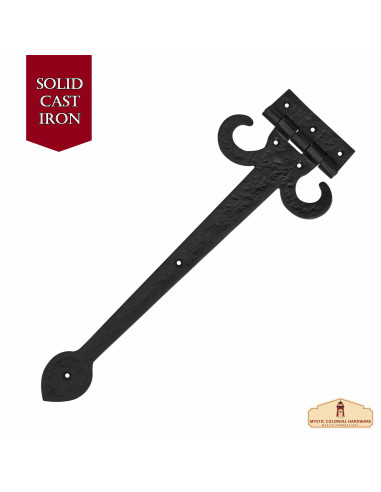 Medieval hinge for black steel doors (43 cm.) ⚔️ Medieval Shop