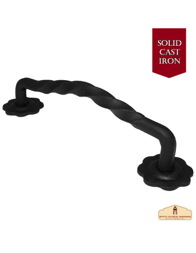 Medieval iron door handle braided model (31.7 cm) ⚔️ Medieval Shop
